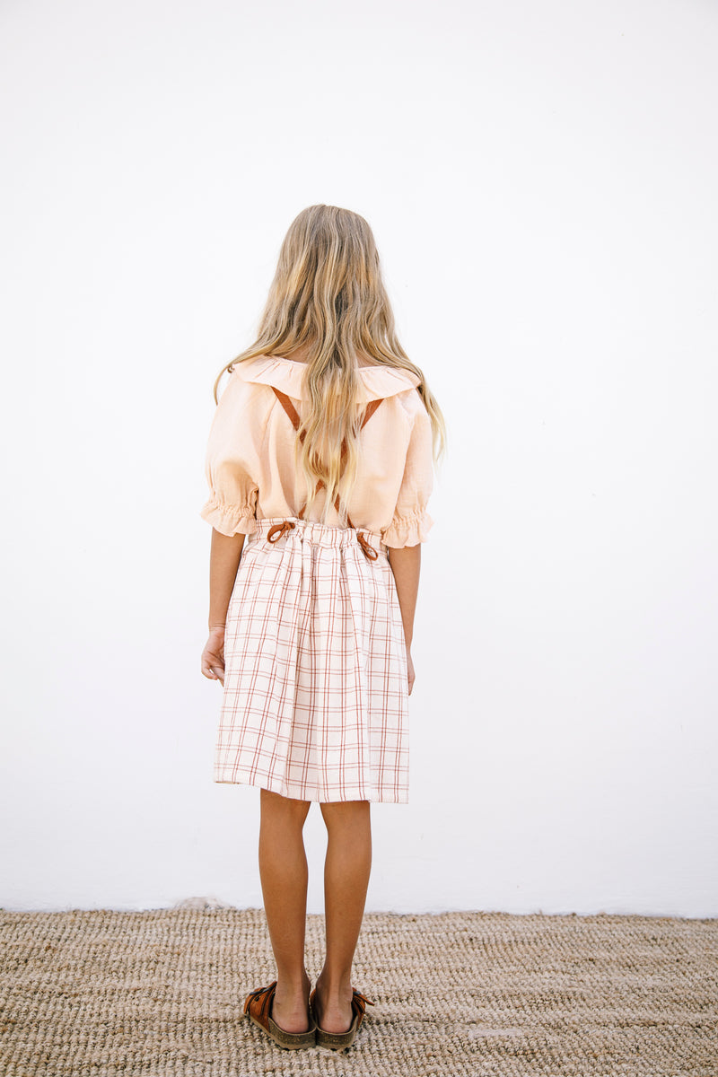 Liilu MINA Apron - Rustic Check, Pistachio, Toffee - 4Y – Rabbit Hall