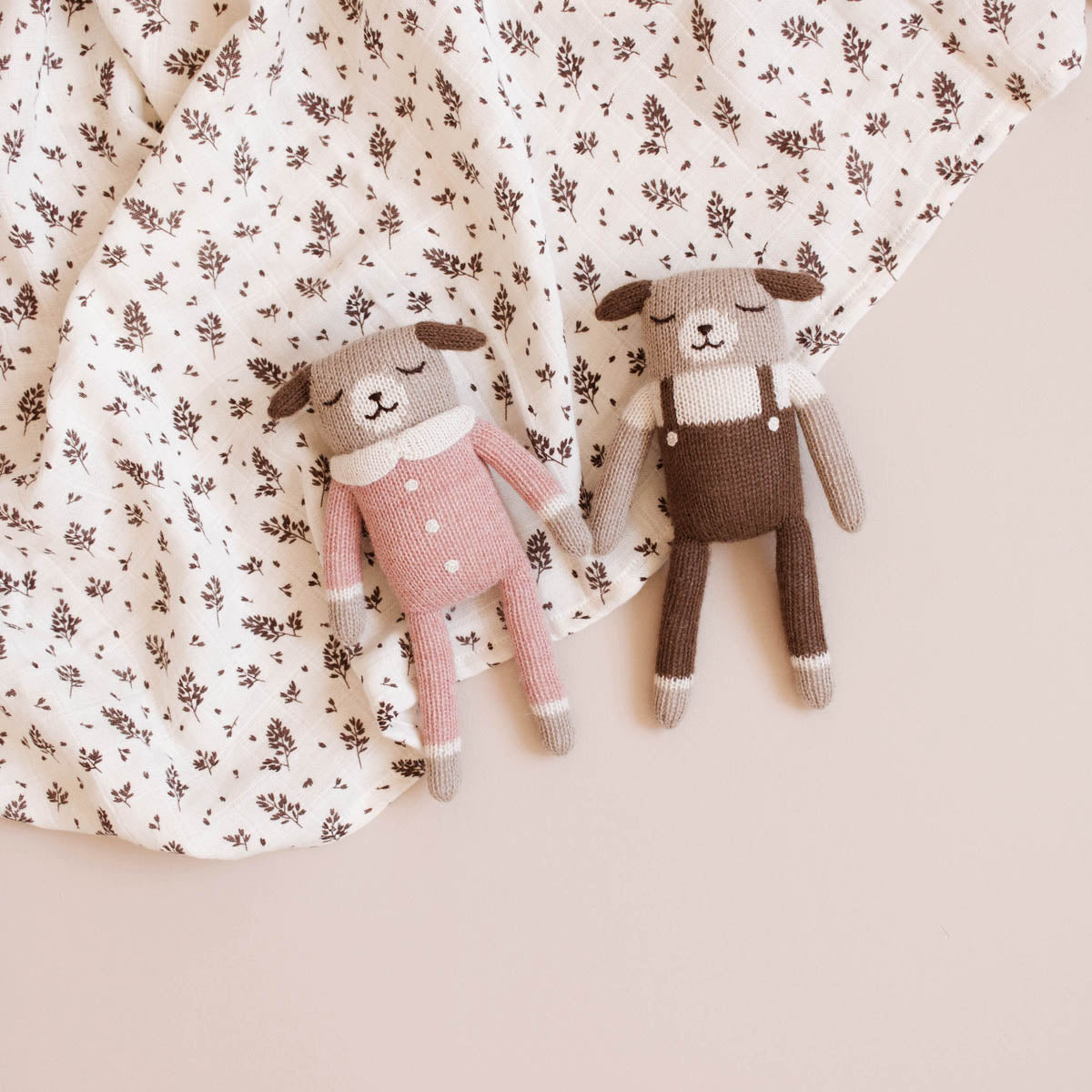 Main Sauvage Knitted Soft Toy - Puppy - Nut Overall – Rabbit Hall